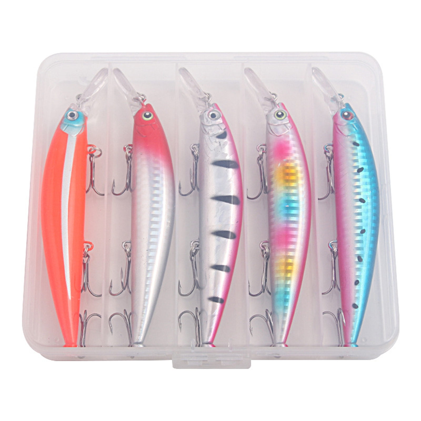 5pcs Plastic Fishing Baits Minnow Fishing Lure Artificial Hard Baits ...