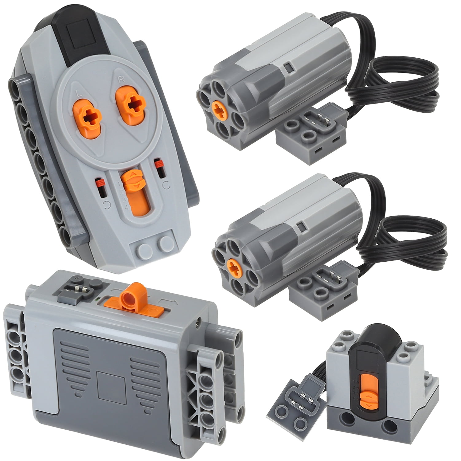 5pcs Powerfunctions Technic-Motor Kit AA Battery-Box IR-Receiver-Remote ...