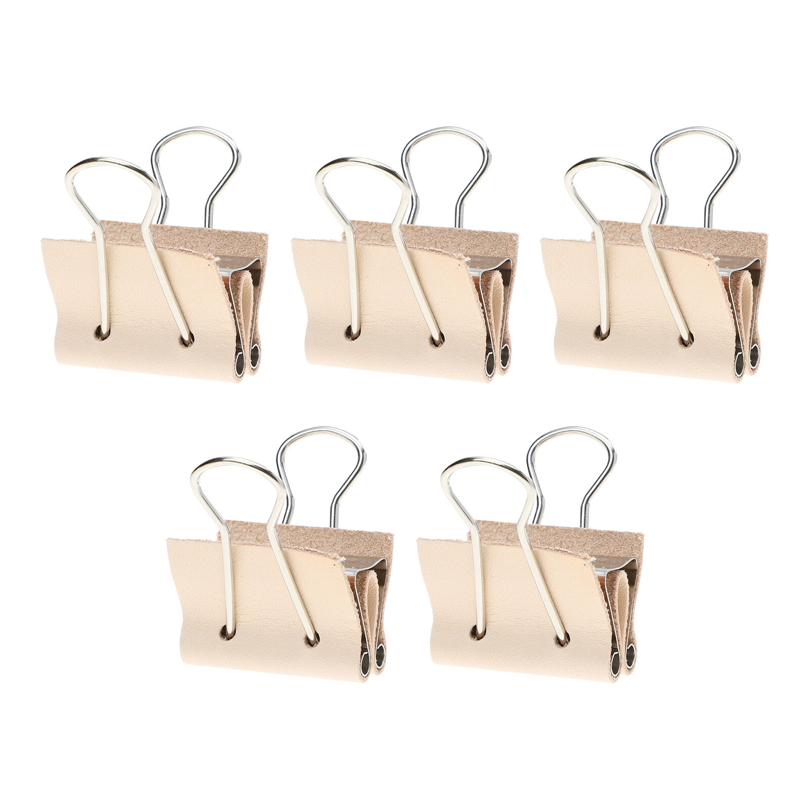5pcs Premium Leather Binder Clips DIY Binder Clips DIY Leather Paper ...