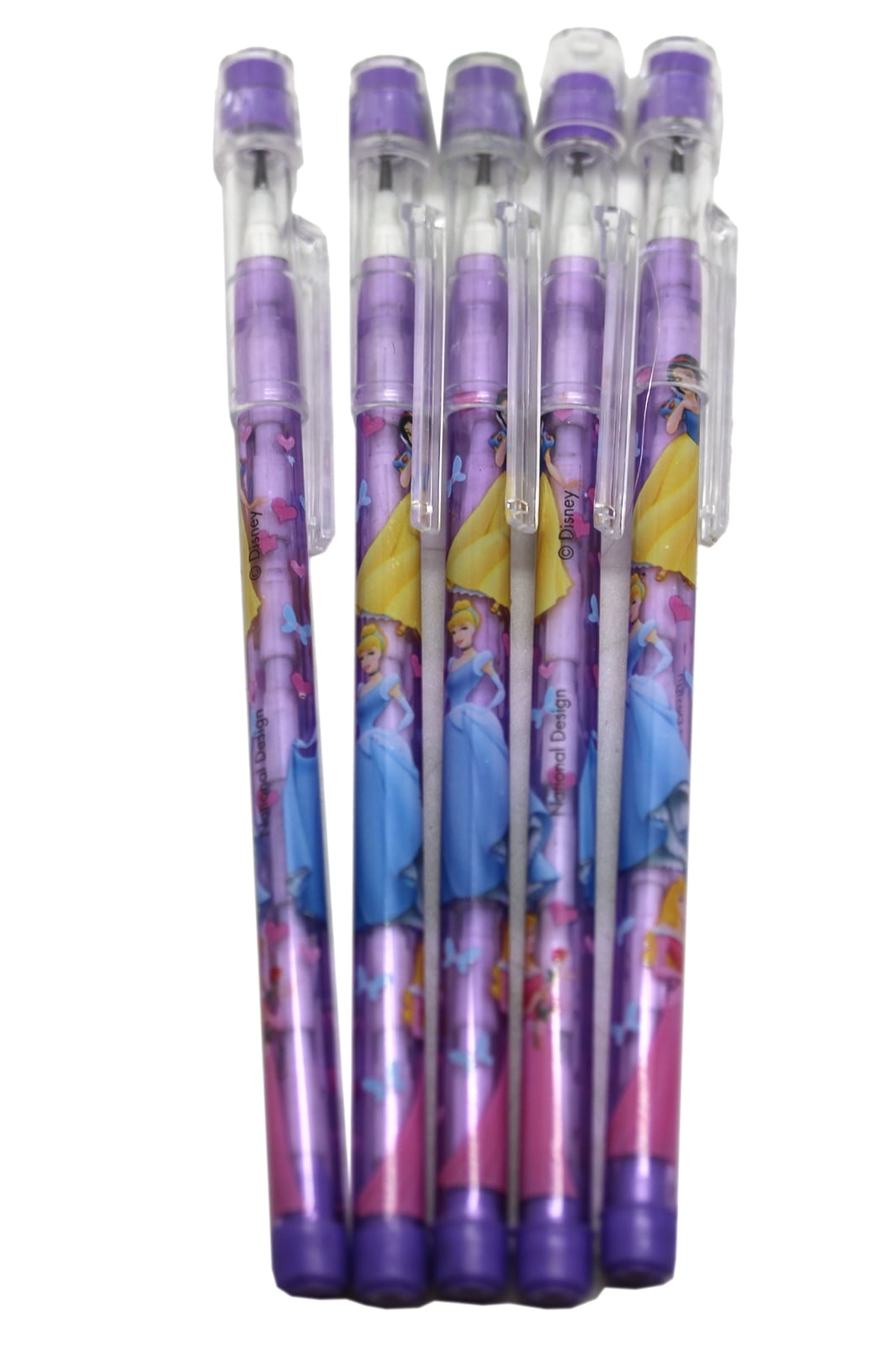 5pcs Purple Disney Princess Pencils Set -Aurora, Snow White and ...