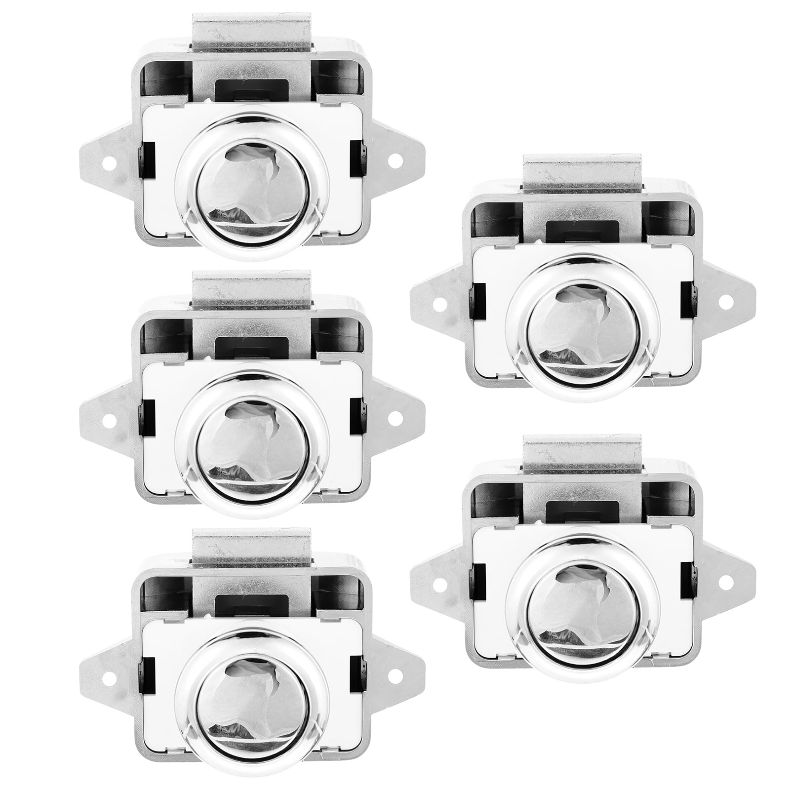 5pcs Push Button Latches Cabinet Door Catch Lock for Caravan Motorhome ...