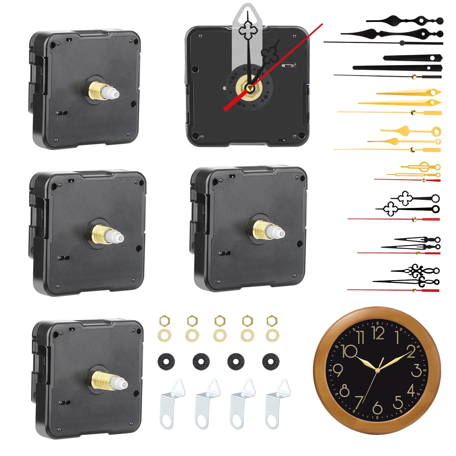 5pcs Quartz Clock Movement Mechanism with 8pair Hands, TSV DIY Clock ...