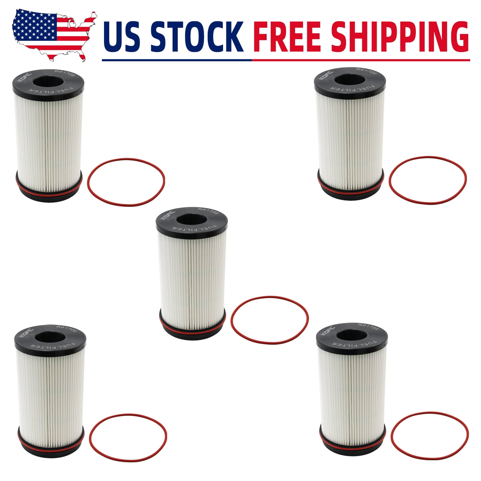 5pcs R61709 Fuel Filter Water Separator Element For DD13 DD15 Diesel ...