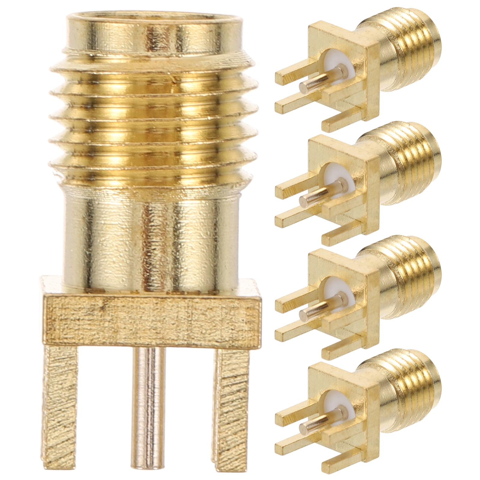 5pcs RF Coaxial Connector RF Connector Vertical Thru Hole Female SMA ...