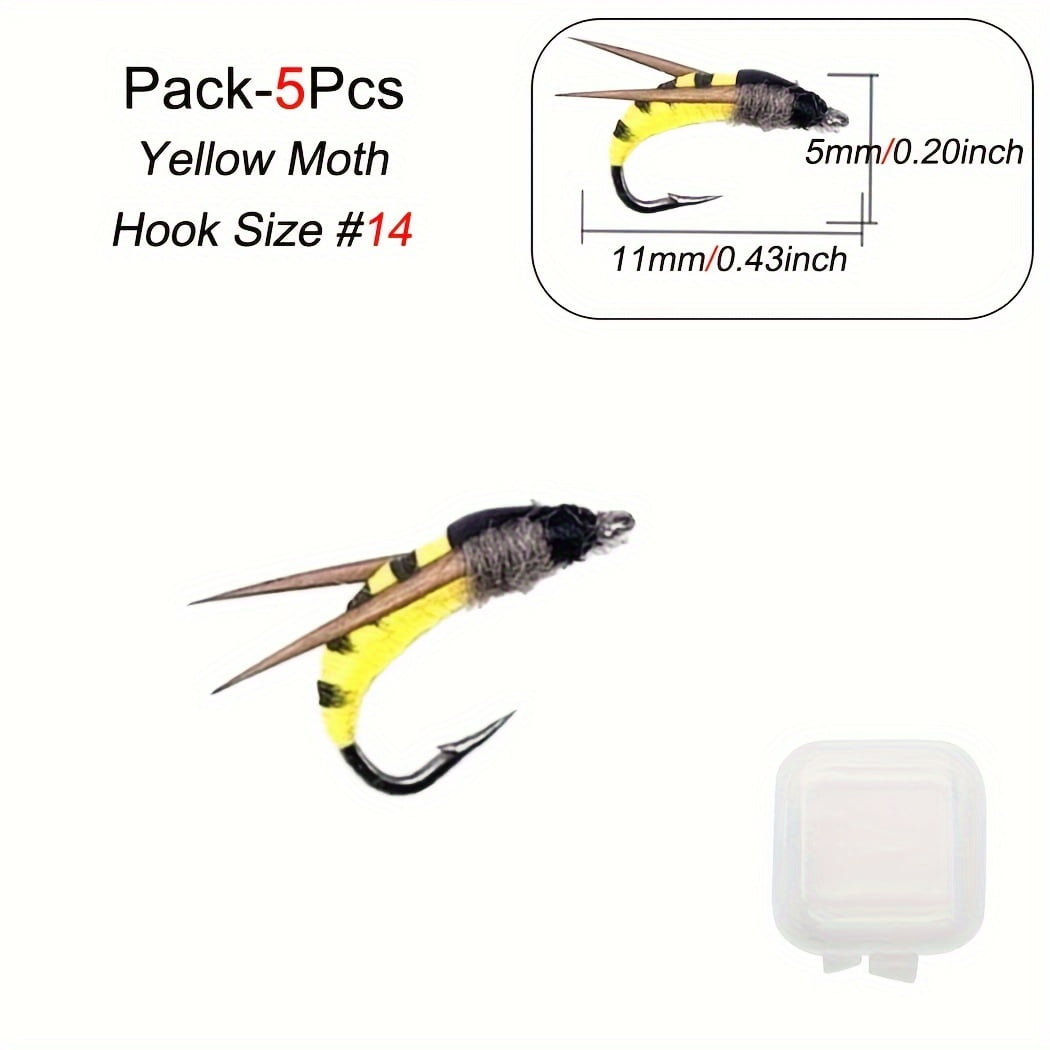 5pcs Realistic Fly Fishing Flies, Artificial Bionic Flies, Insect Lure ...