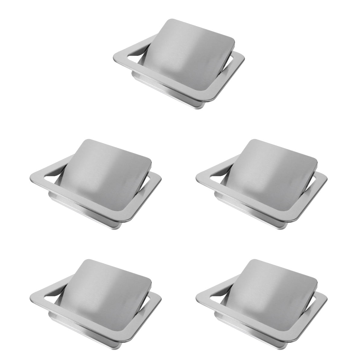 5pcs Recessed Trash Can Lid Stainless Steel Flap Garbage Can Cover ...