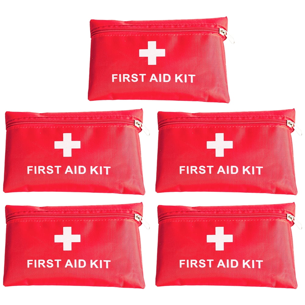 5pcs Red First Aid Storage Bag Mini Storage Pouch Emergency Package ...