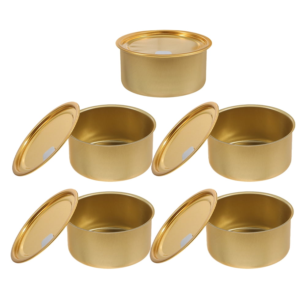 5pcs Refillable Food Cans Aluminum Container With Lids Airtight And ...