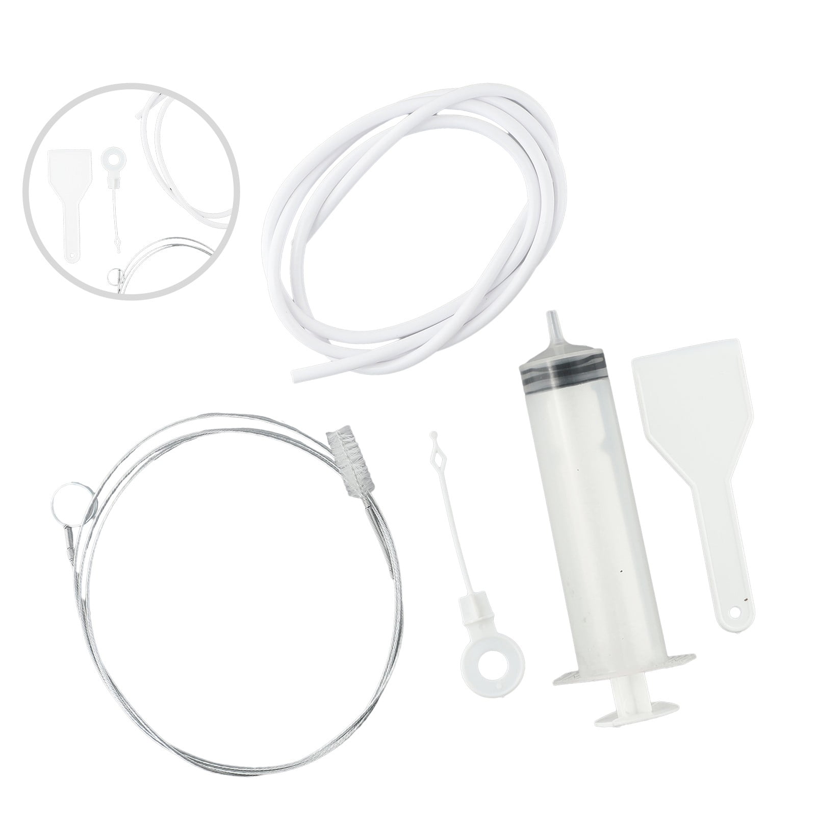5Pcs Refrigerator Drain Clean Brush Wash Brush Suction Syringe Hose ...