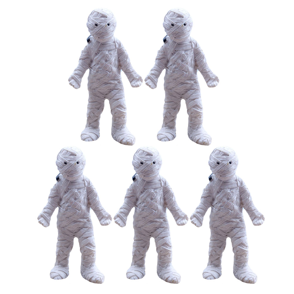 5pcs Resin Mummy Figurines Sculpture Decors for Desktop Ornaments ...