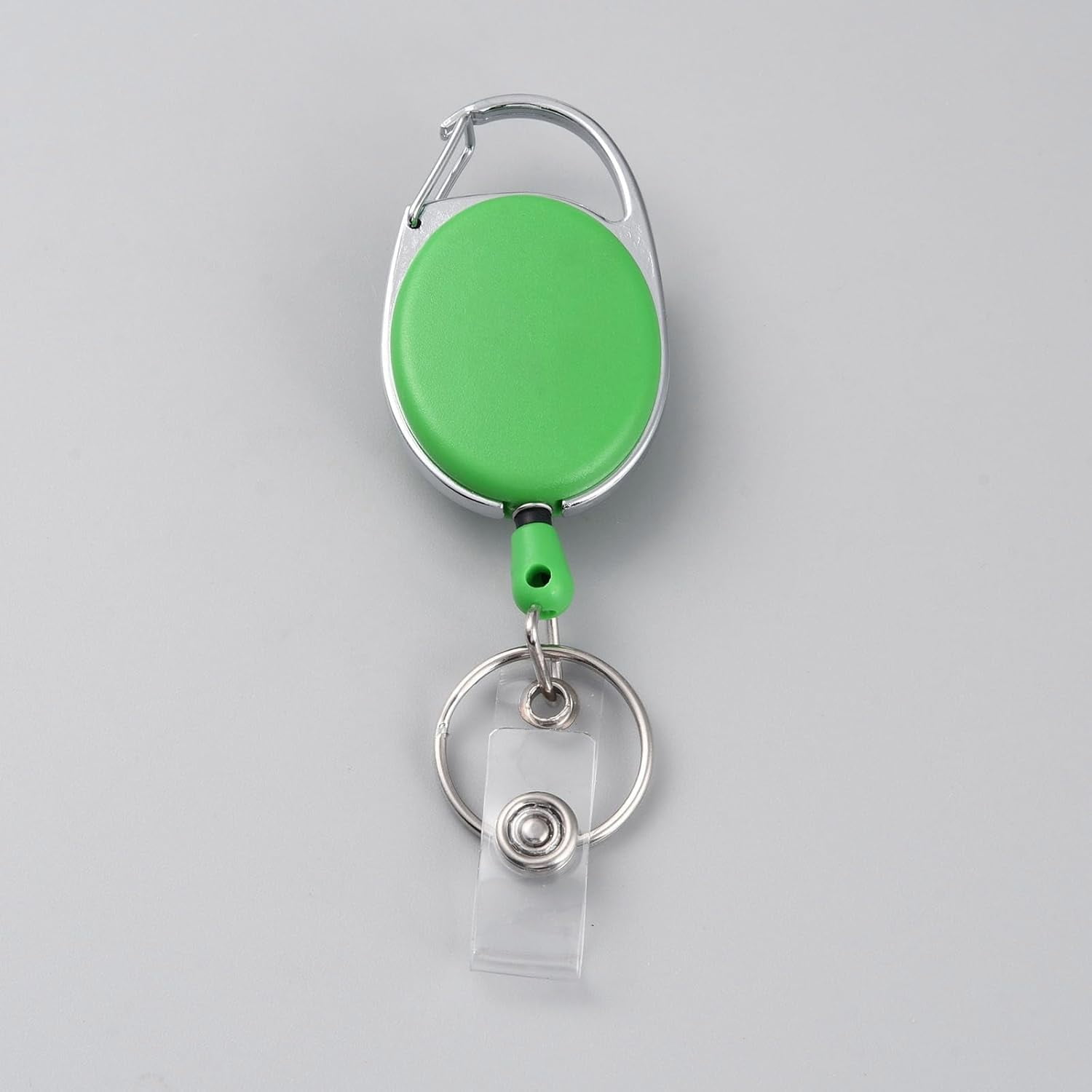 5pcs Retractable Alloy Key Rings Badge Holder ABS Plastic Keychain ...