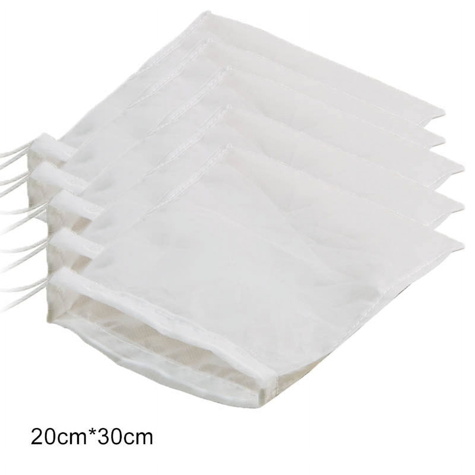 5pcs Reusable Fine Mesh Nylon Nut Milk Cheese Cloth Bag Cold Brew ...