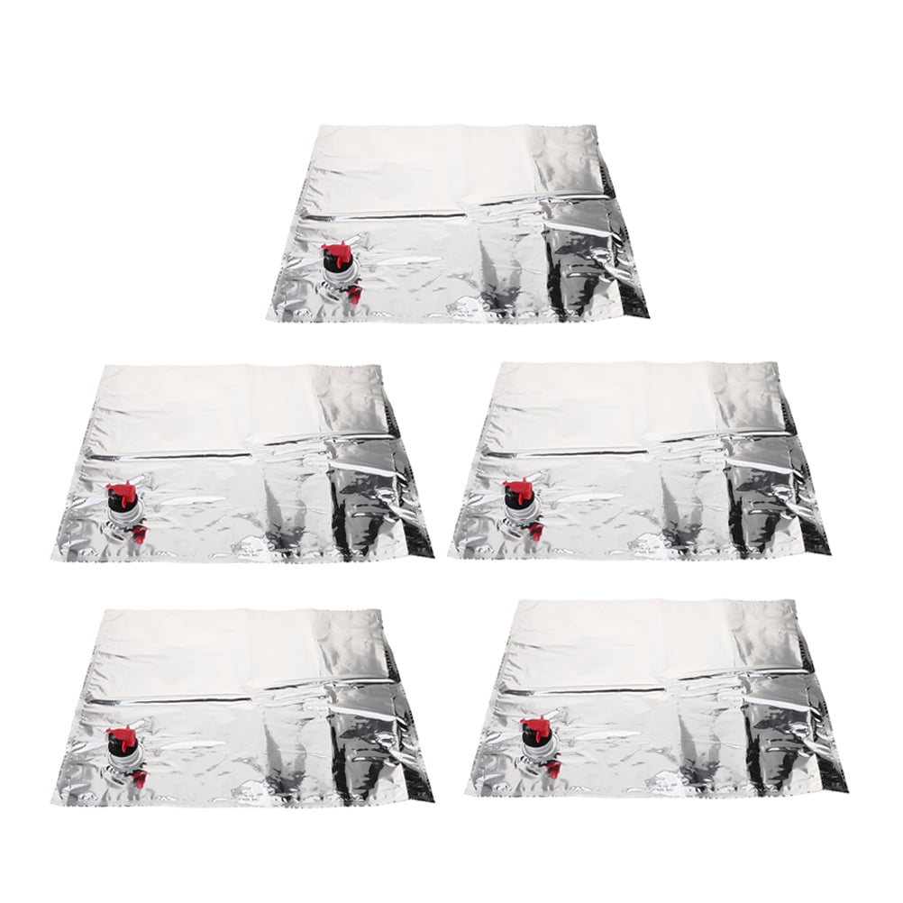 FRCOLOR 5pcs Refillable Wine Bladder Pouches Silver Durable and Stylish ...