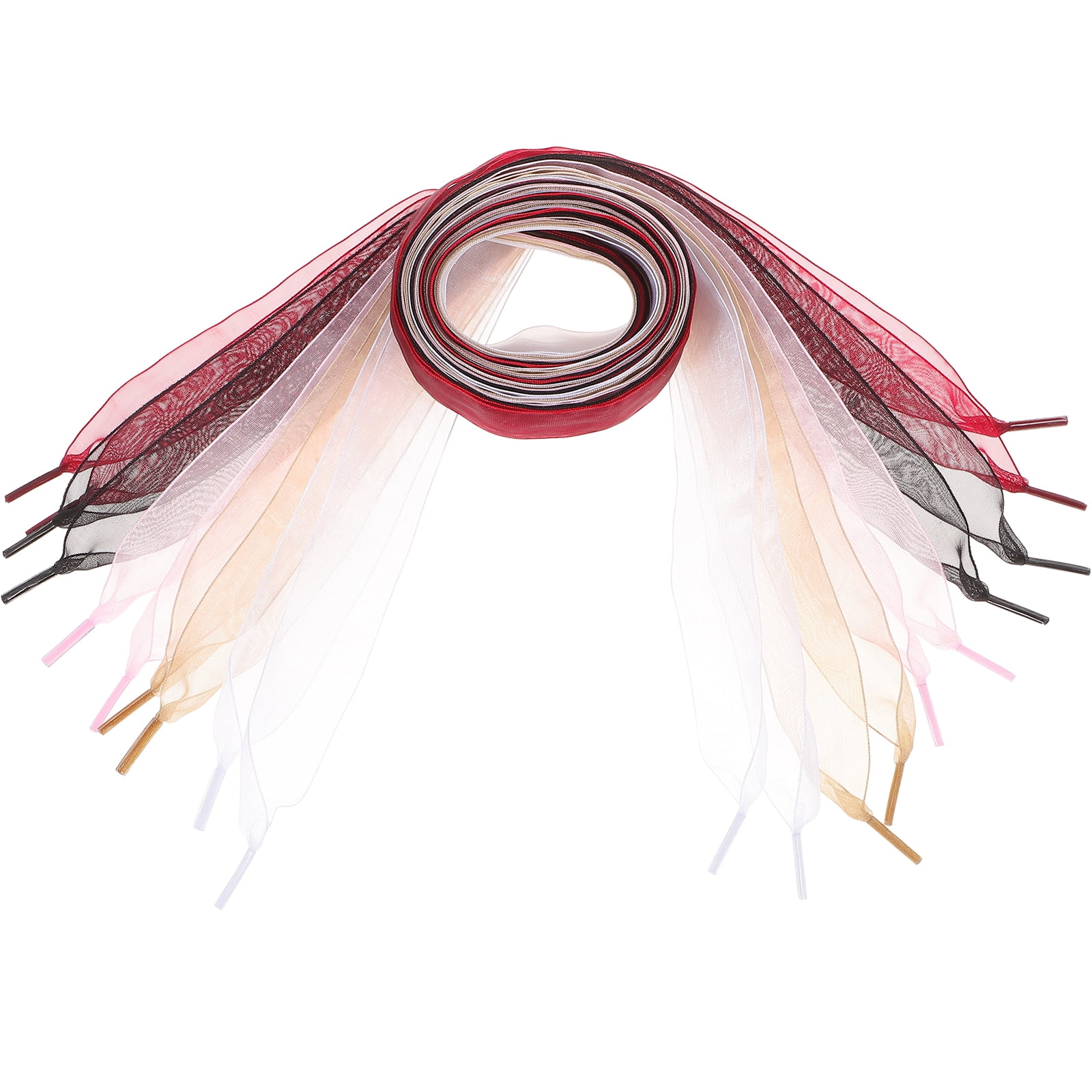 5pcs Ribbon Shoelaces Chiffon Shoe Laces Colored Shoe Strings Sneakers ...