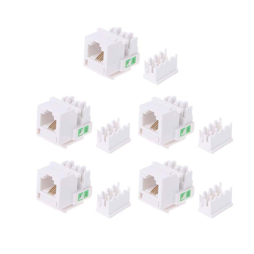 5pcs Rj11 Cat3 Socket Connector Telephone Module 4-wire Telecom Voice ...