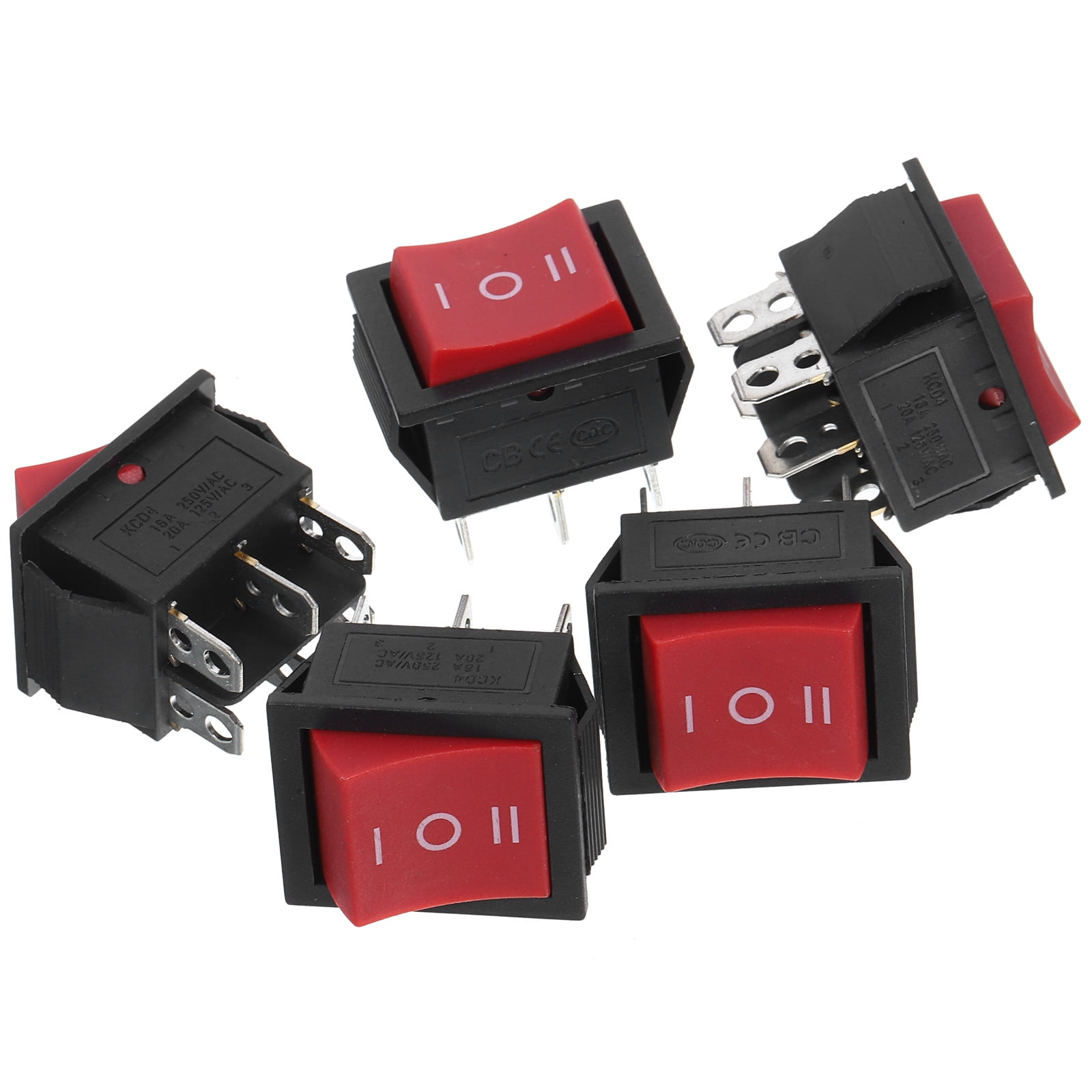 5pcs Rocker Switches Toggle Switches On/off Rocker Switches for Car(6 ...
