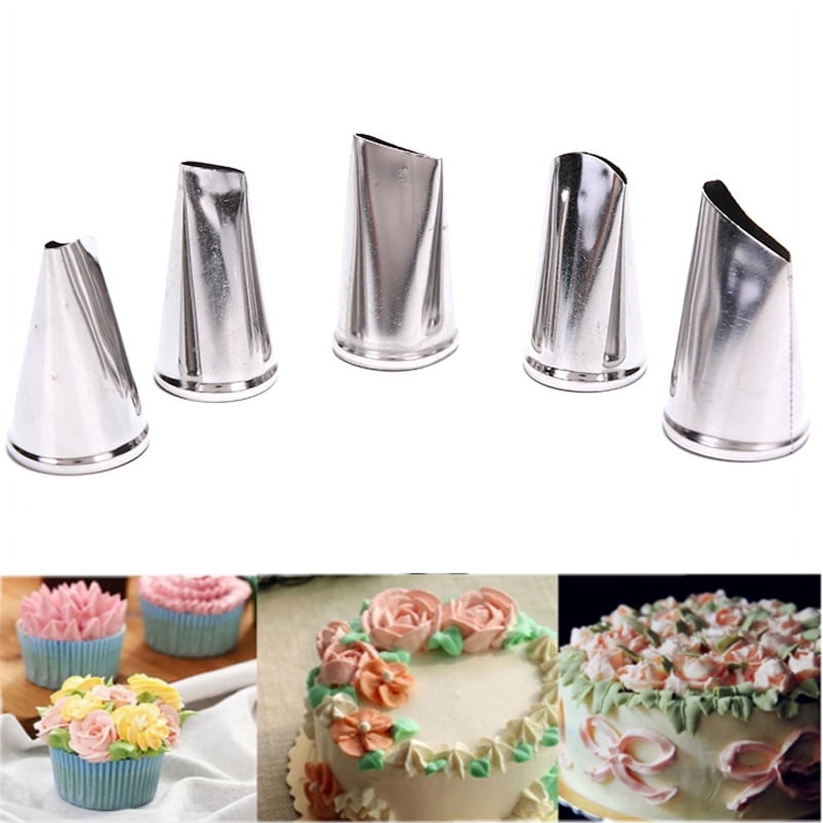 5Pcs/Set Rose Petal Cream Piping Tips Nozzle Cake Pastries Cupcake ...