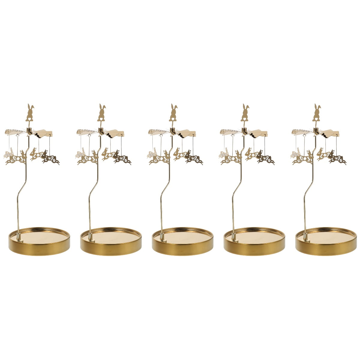 5pcs Rotating Candlestick Magnetic Tealight Candle Holder Rotating ...