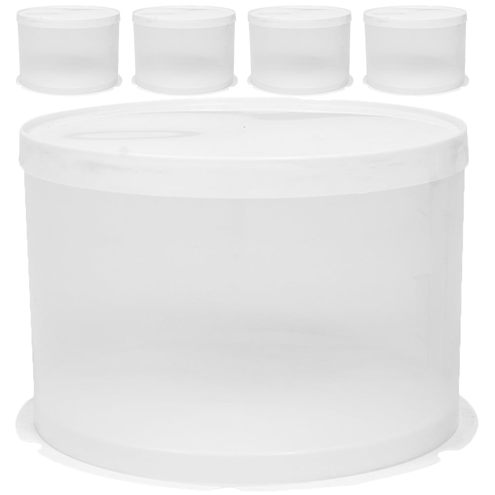 HOMEMAXS 5pcs Round Cake Boxes Lidded Cake Display Container Round Cake ...
