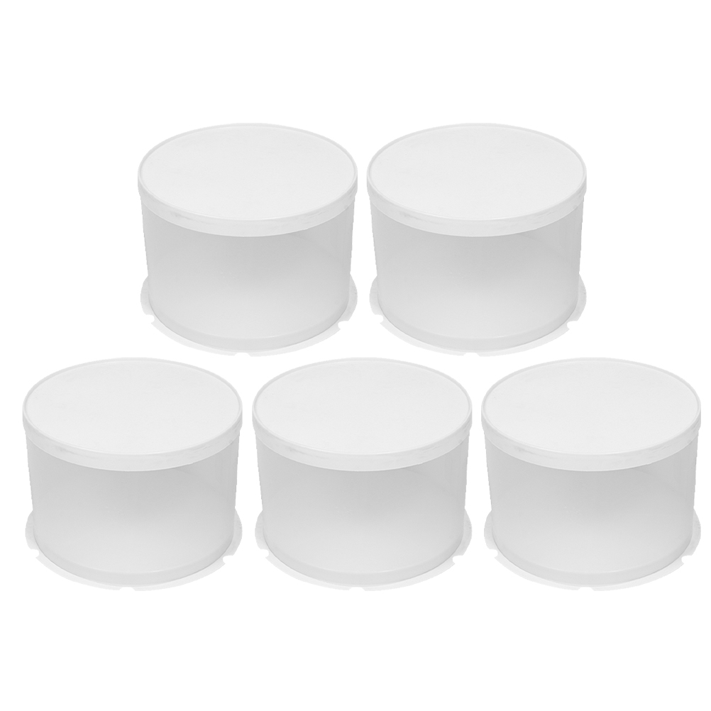 5pcs Round Cake Boxes Lidded Cake Display Container Round Cake ...