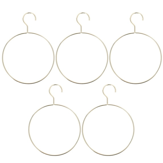 RENACLIPY 5pcs Circular Cloth Hangers Golden for Scarf Storage Closet ...