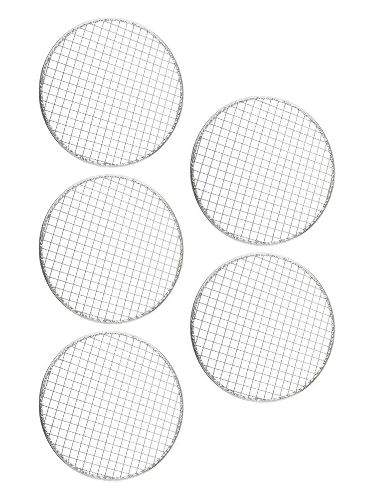 5pcs Round Disposable Wire Net Grill Racks Iron Roast Grate Cooking ...