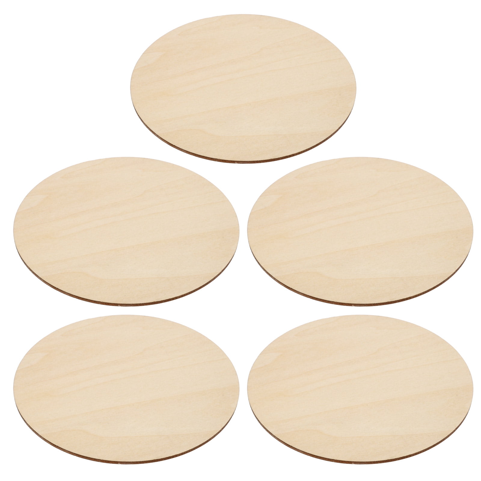 5pcs Round Wood Board Unfinished Wood Circles Round Wood Discs for DIY