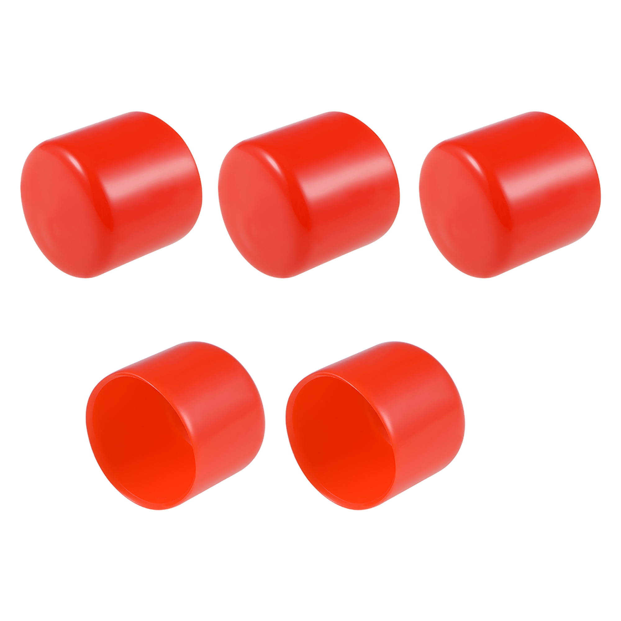 Uxcell End Caps 1-1/4 inch ID Round End Cap Cover Flexible Screw Thread ...