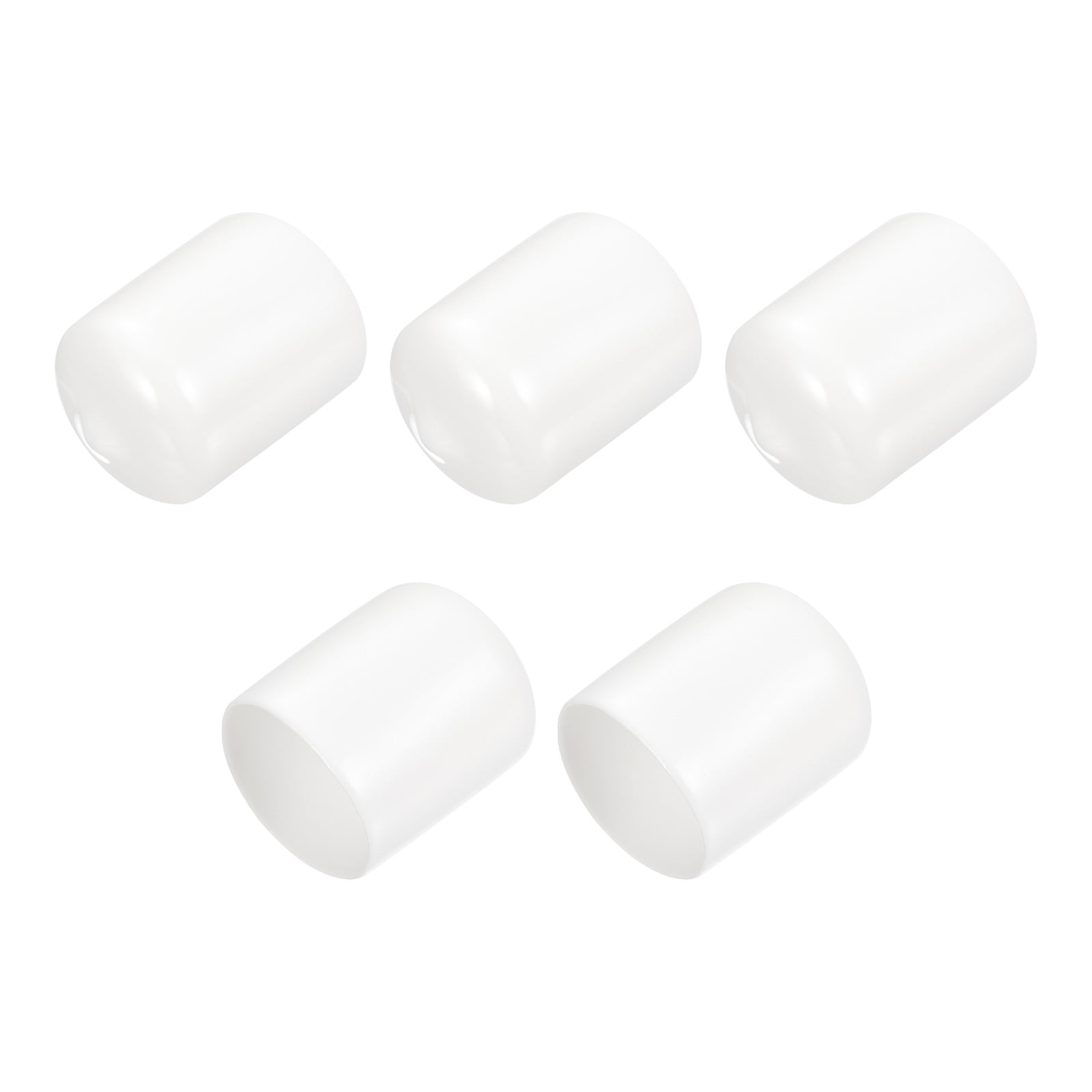 5Pcs Rubber End Caps 21mm ID Vinyl Round Tube Bolt Cap Cover Screw ...