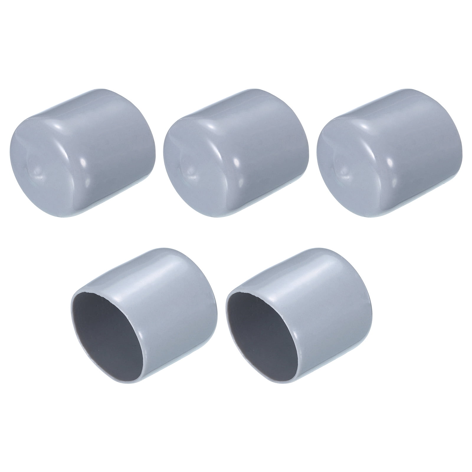 5Pcs Rubber End Caps 30mm Vinyl Round Tube Bolt Cap Cover Screw Thread ...