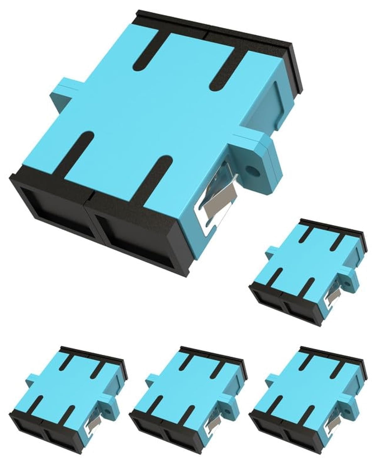 5pcs SC Duplex OM3 Fiber Optic Adapter SC Female to SC Female UPC ...