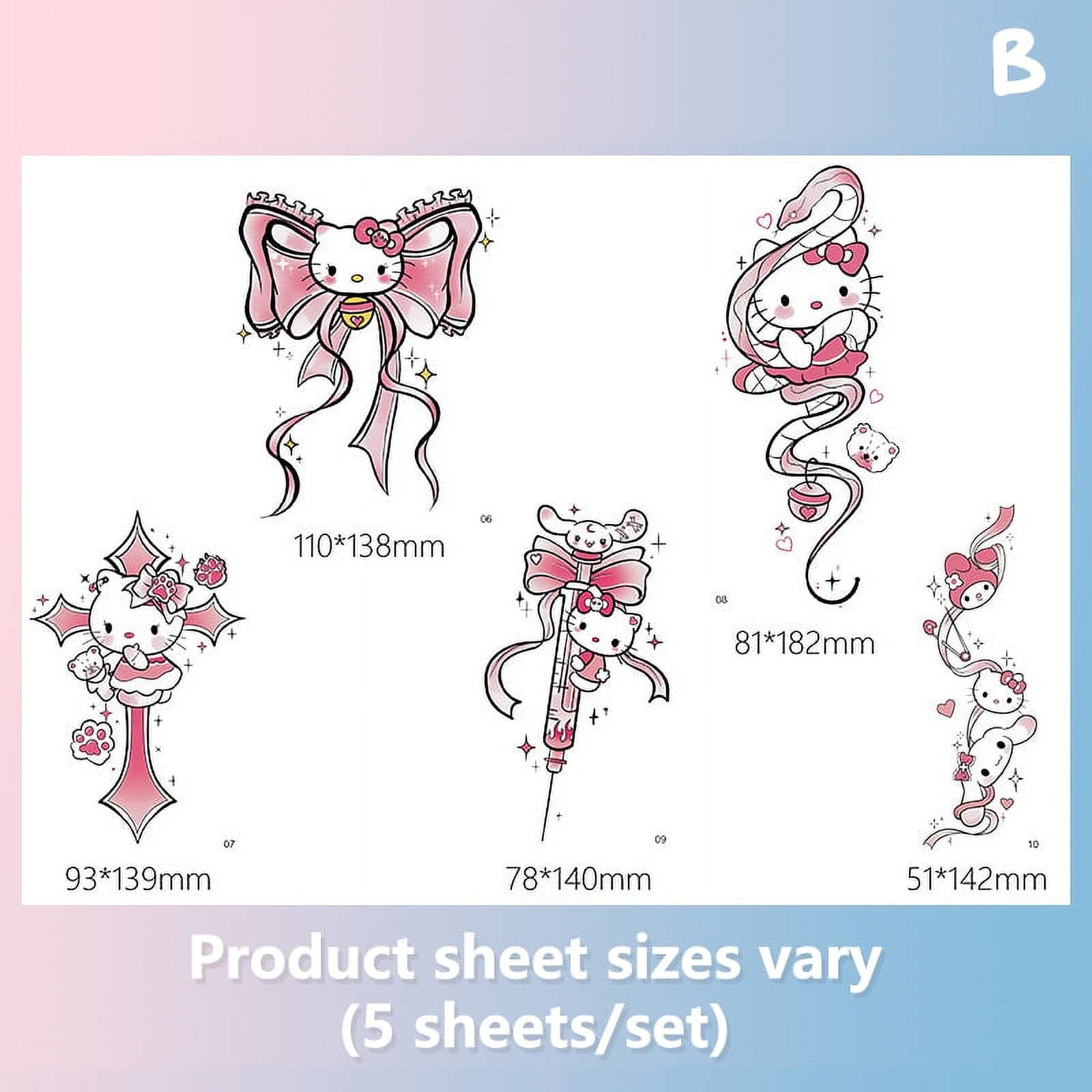 5pcs Sanrio Cartoon Characters Kawaii Hello Kitty Kt Cat Children ...