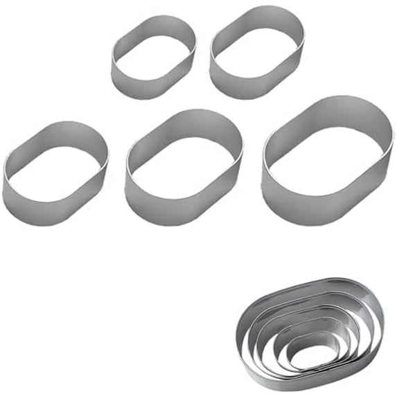 5pcs Semi-cooked Cheese Molds Aluminium,Stainless Steel Oval Cheese ...
