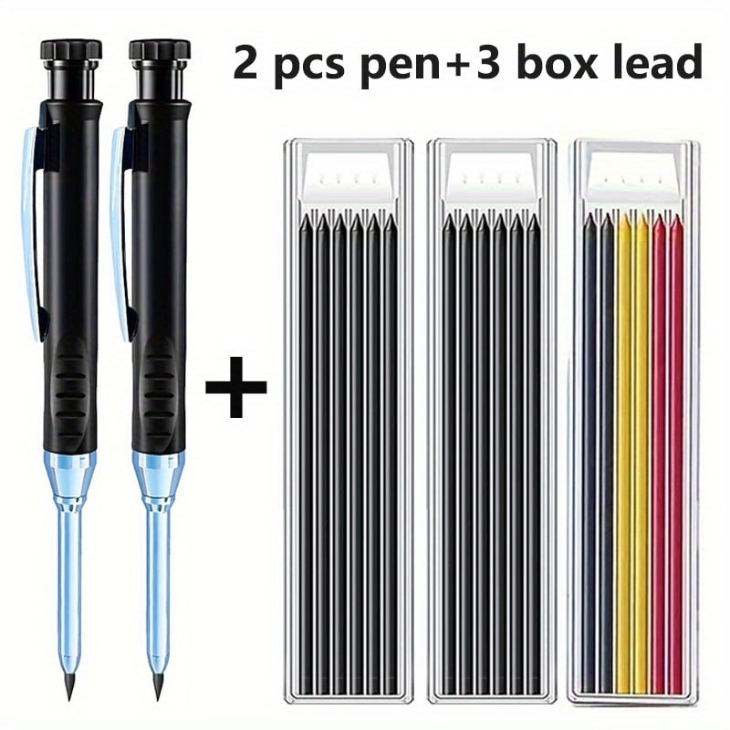 5pcs/Set Mechanical Pencil Set with Built-In Pencil Sharpener Deep Hole ...