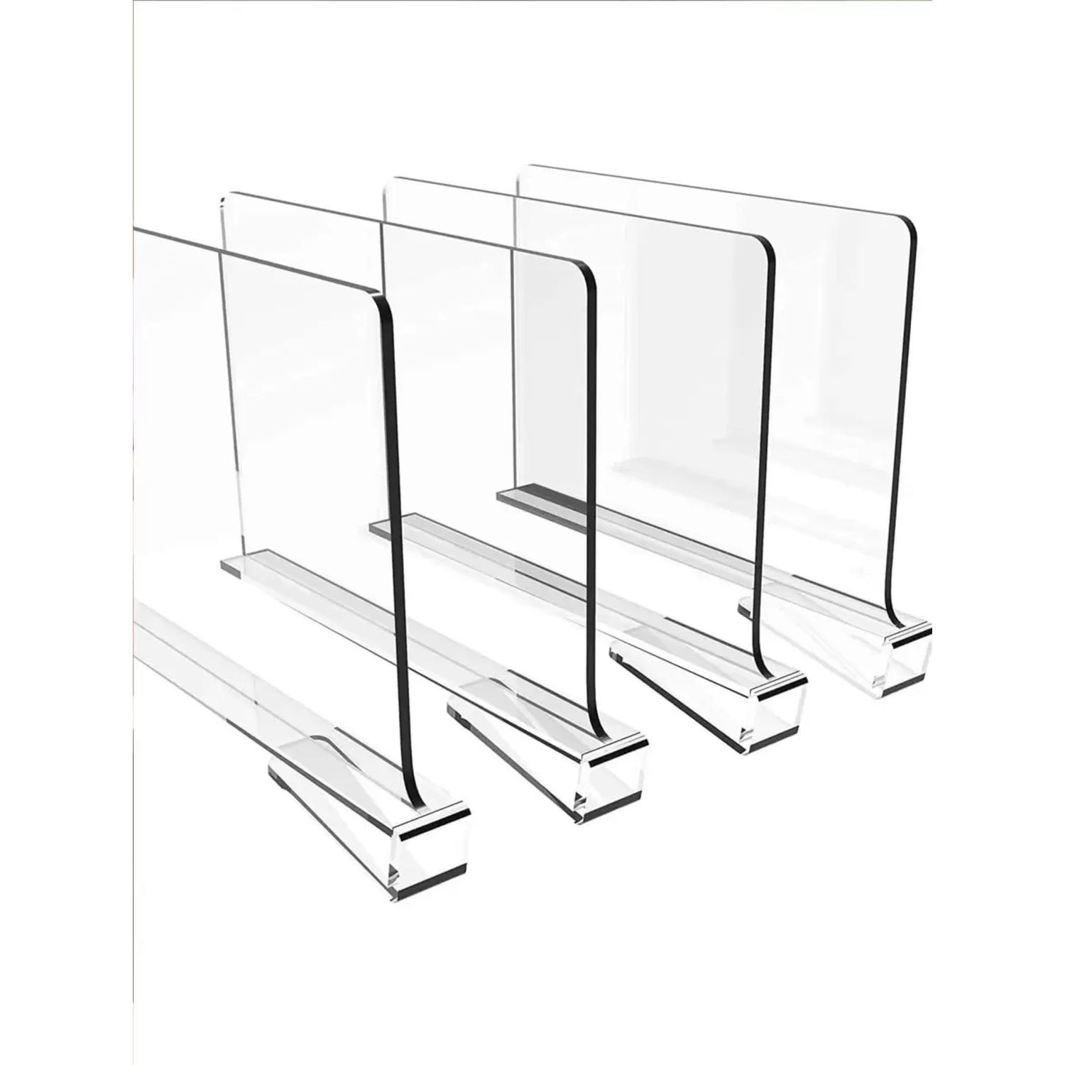 5pcs/Set Transparent Acrylic Closet Divider Shelf Separator, Wardrobe ...
