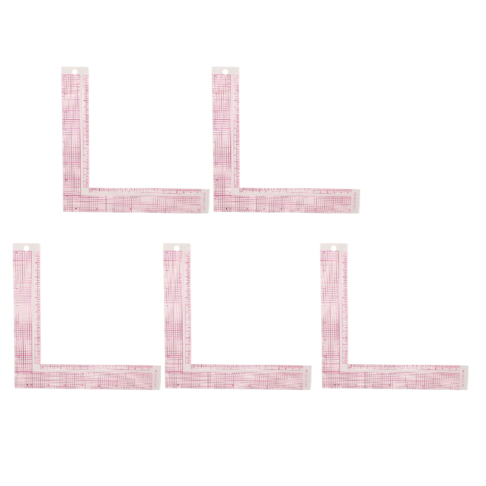 5pcs Sewing Ruler Professional High Accuracy Clear Scale Plastic L ...