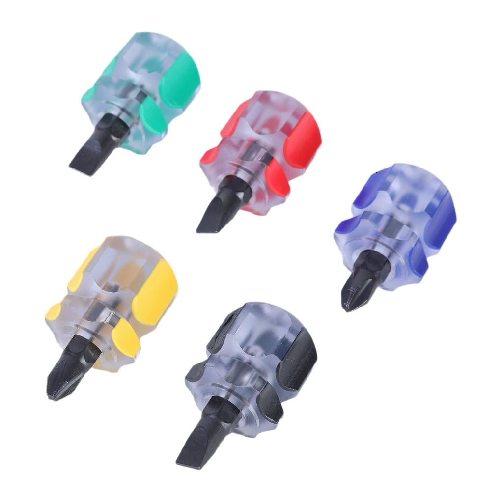 5pcs Short Handle Screwdrivers Ergonomic Grip Screwdriver Set for ...