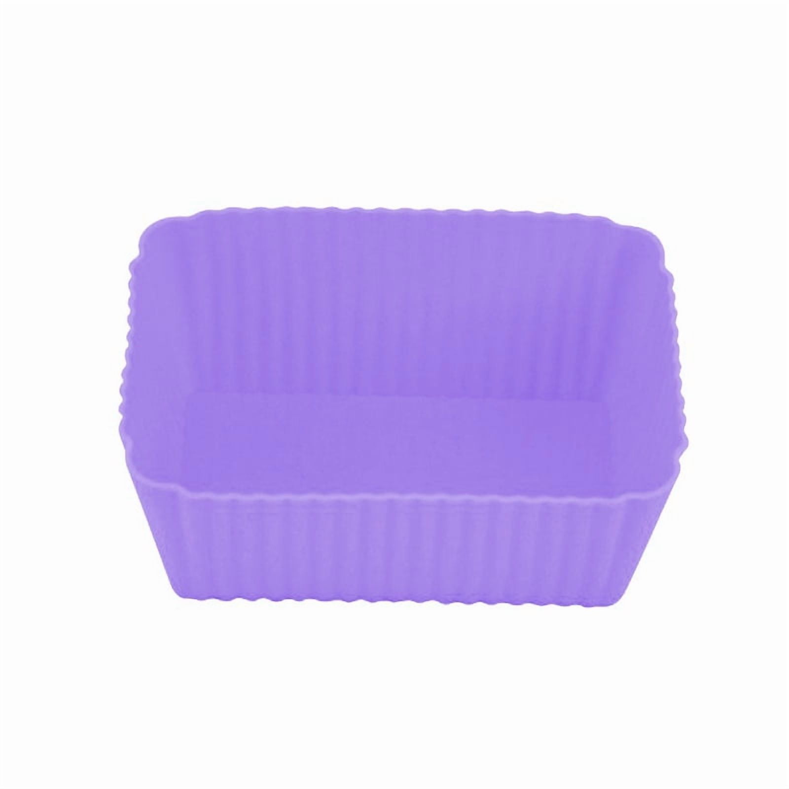 5pcs Silicone Cake Mold Rectang Muffin Cupcake Baking Molds Reusable ...