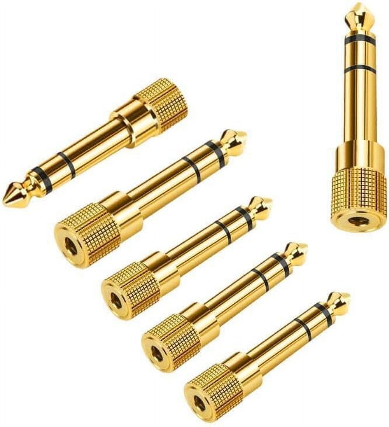 5pcs Small to Big 3.5mm to 6.35mm 1/4 Inch Jack Audio Adaptor for ...