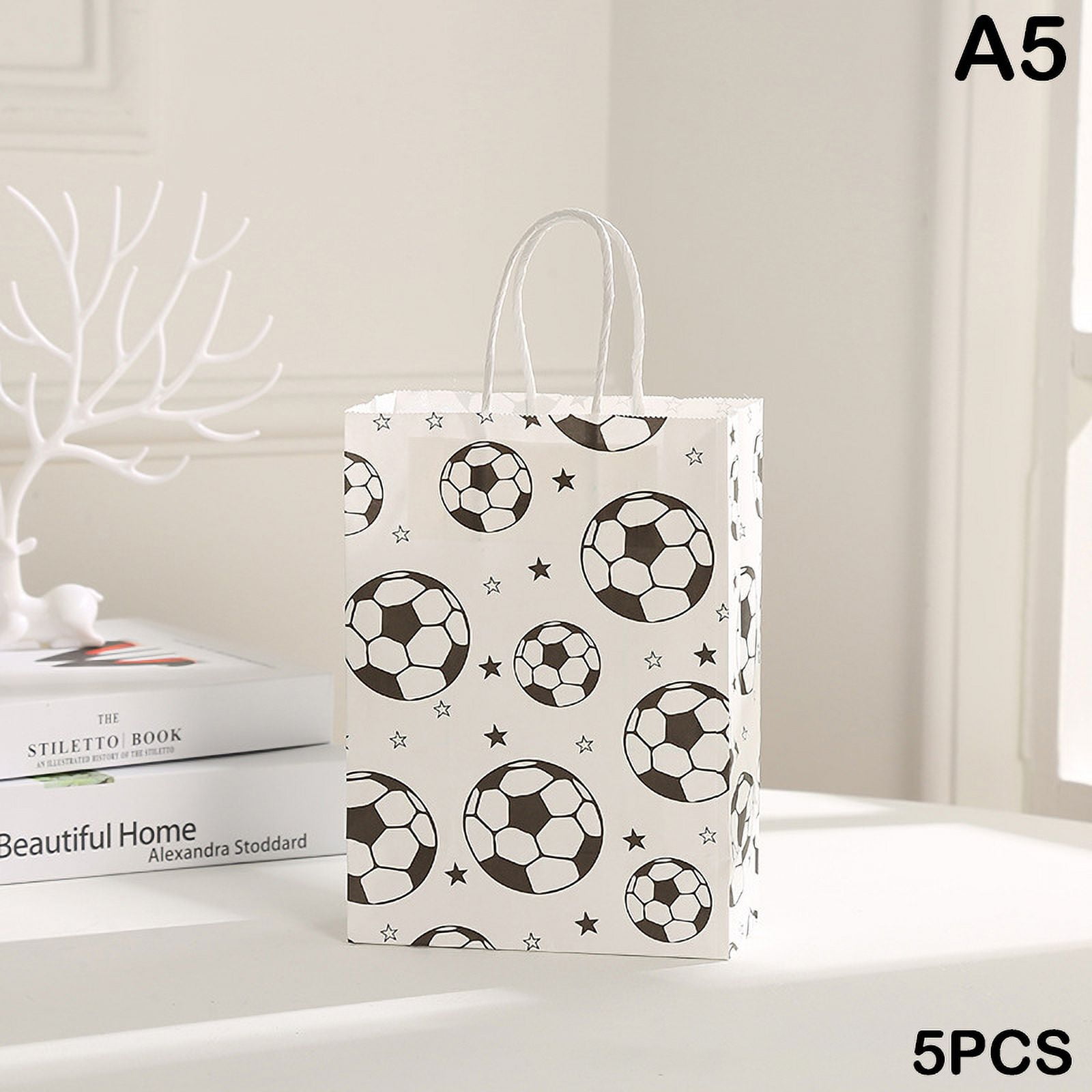 5pcs Soccer Ball Paper Bags For Football Birthday Party Decor Holiday ...