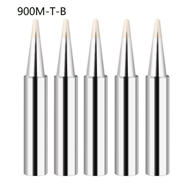 5pcs Soldering Iron Tip Pure Copper 900M Soldering Iron Head Set Inside Hot Bare Copper Electric ...
