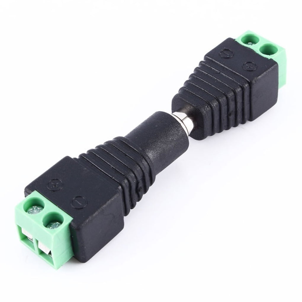5pcs Solderless Green DC Male Female Power Heads Plug for Jack Adapter ...