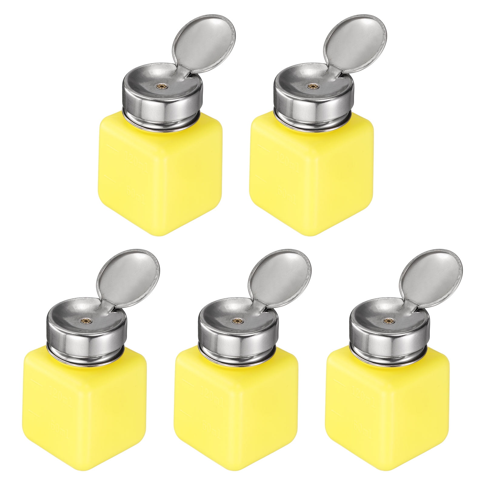 5pcs Solvent Alcohol Dispenser 120ml(4oz) Nail Polish Remover Push Down ...