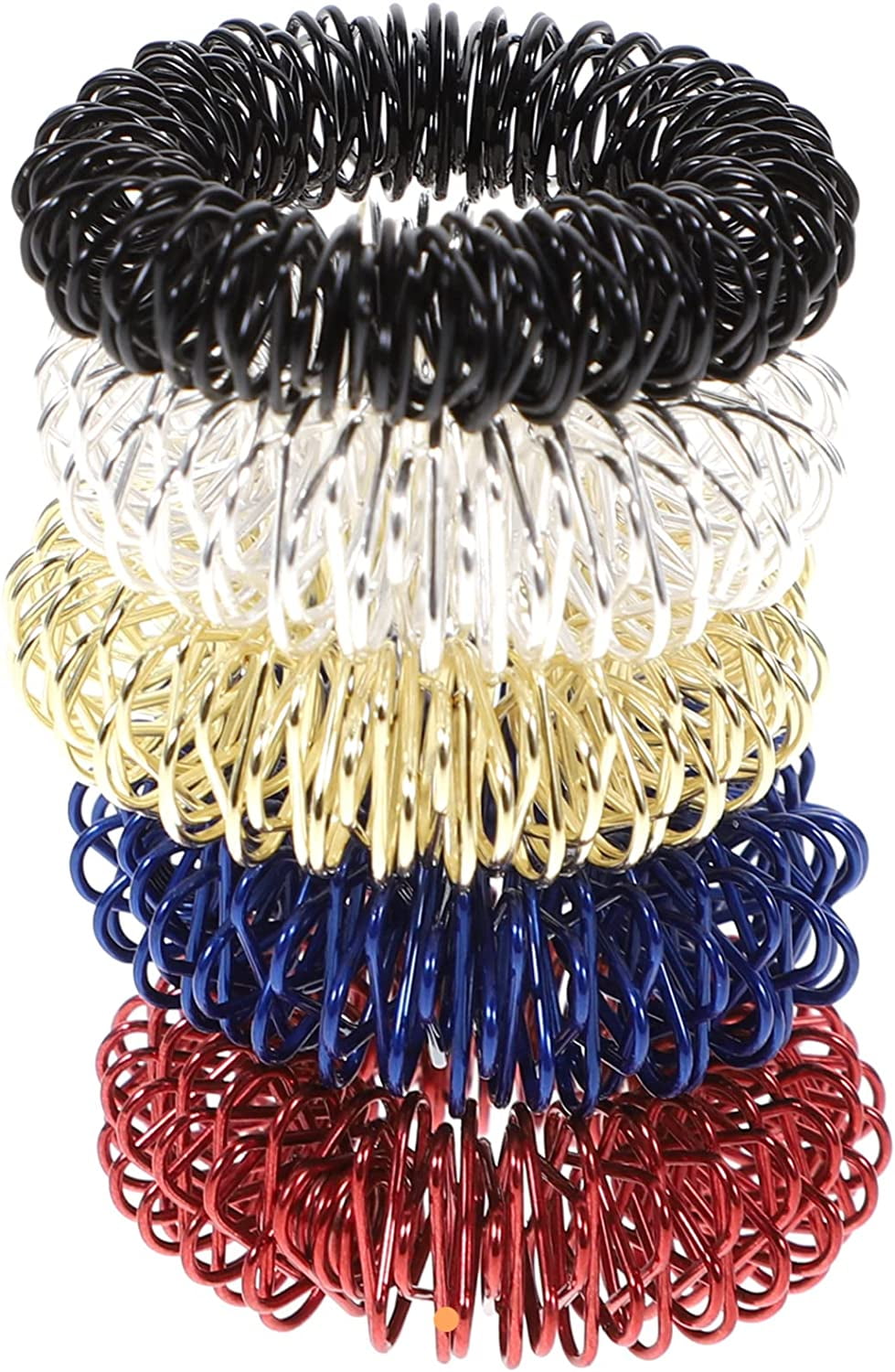 5pcs Spiky Sensory Finger Rings Acupressure Ring Finger Massager Roller ...