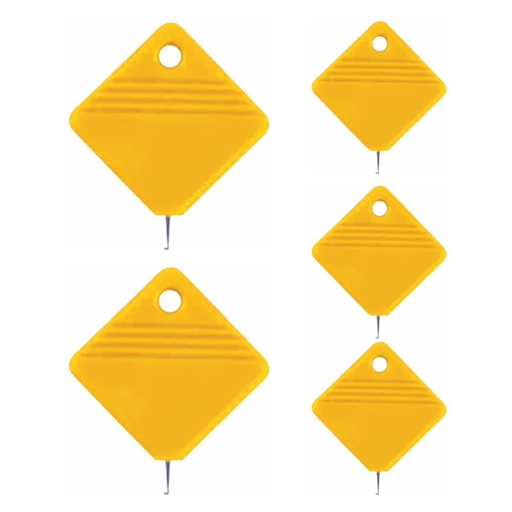 5pcs Square Needle Threader - Yellow Plastic Multifunctional Needle ...