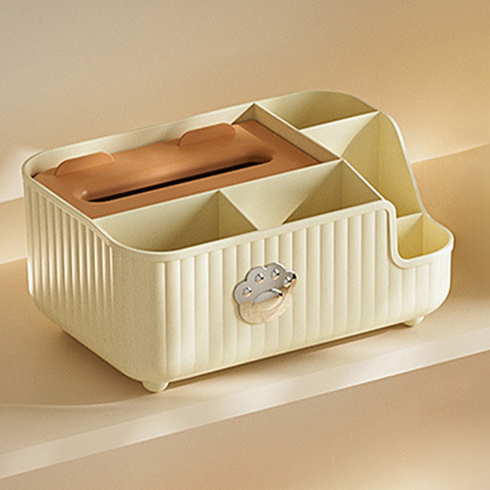 5pcs Square Tissue Box Cover - Multi-Functional Tissue Box Holder, Tissue Box Cover with Storage ...