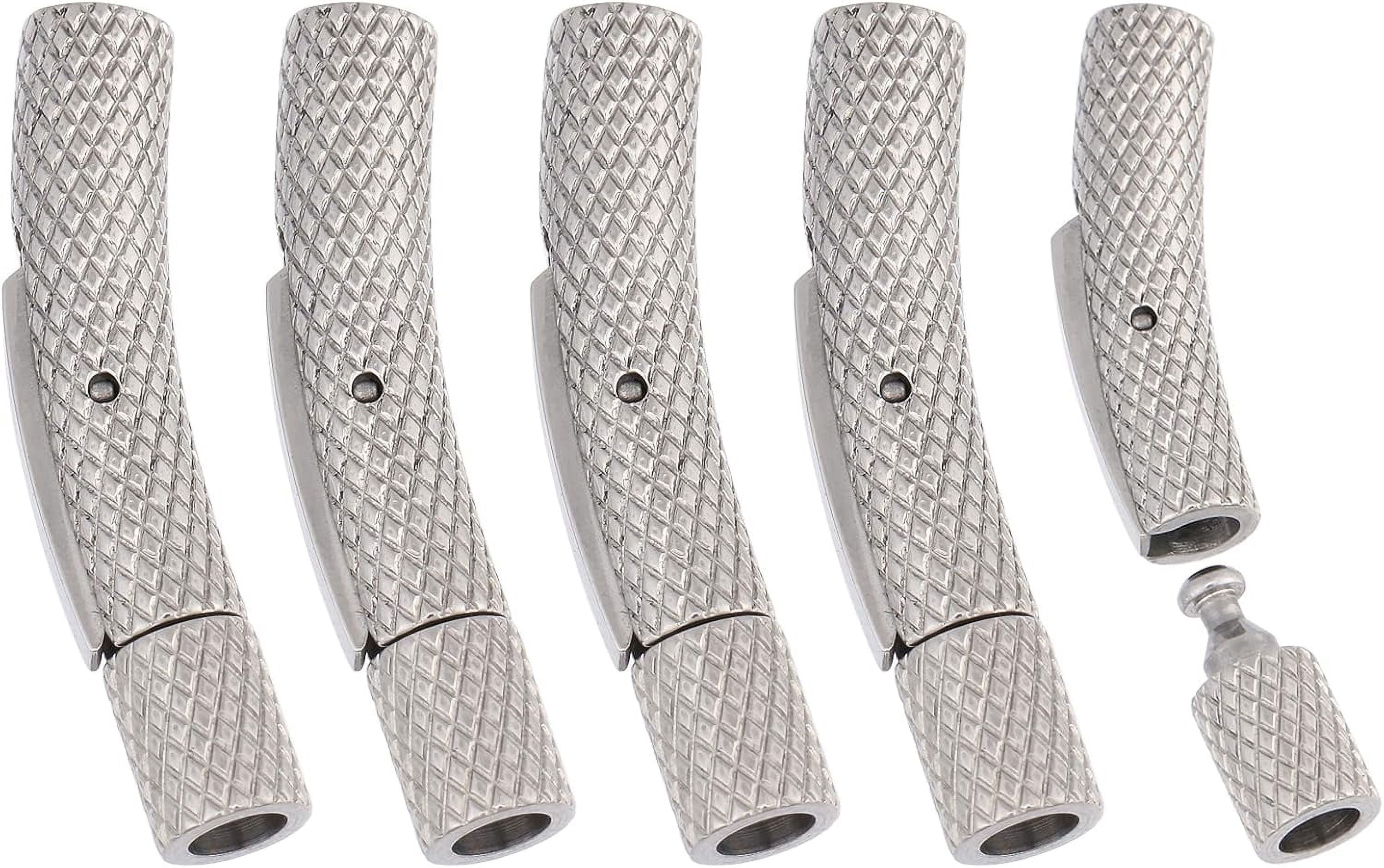 5pcs Stainless Steel Bayonet Clasps Column Connectors Hole Cord End ...