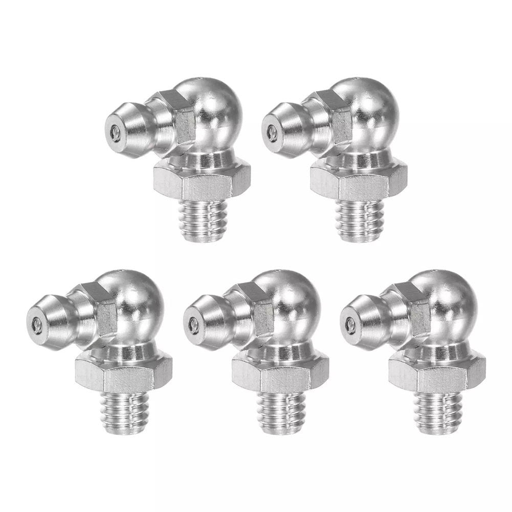 5pcs Stainless Steel Grease Nipple Metric M6 X 1mm Male Thread 90 ...