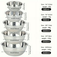 Cook Pro 5 Pc Stainless Steel Mixing Bowl Set - Walmart.com