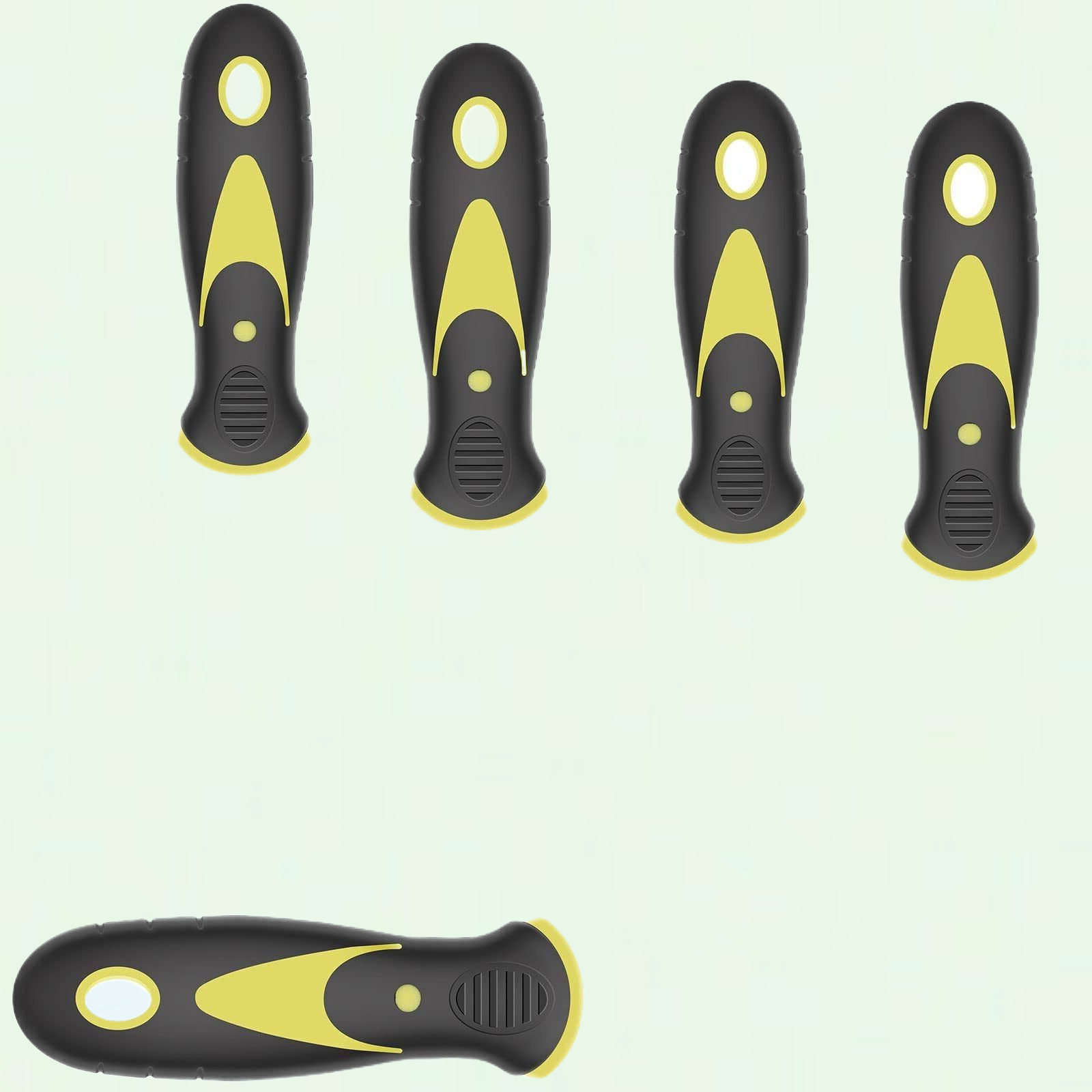 5pcs Stainless Steel Putty Scraper Set, 5-in-1 Wallpaper Scraper Kit ...